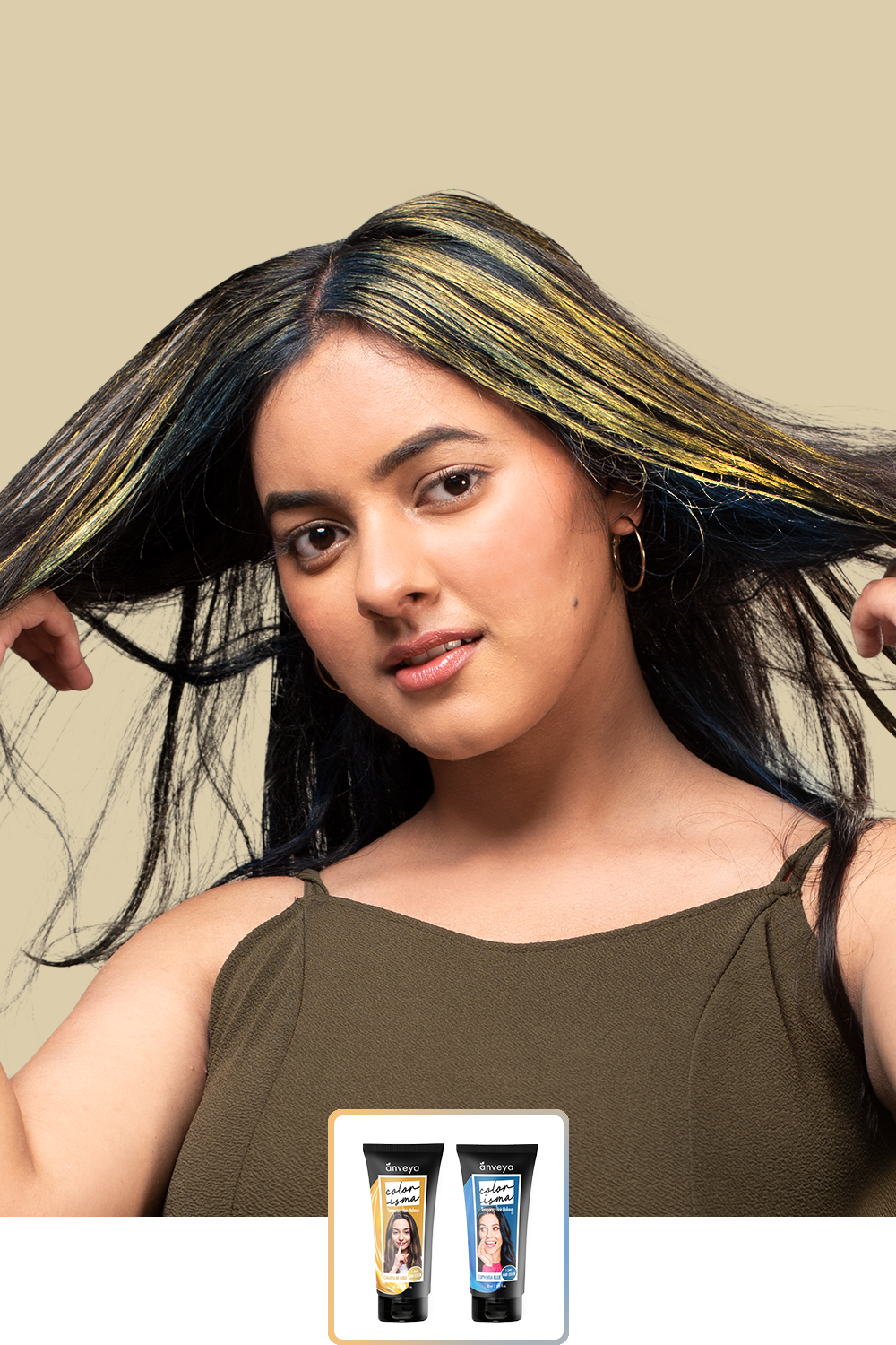 Buy Colorisma Champagne Gold + Euphoria Blue, Temporary 1-Day 1-Wash ...