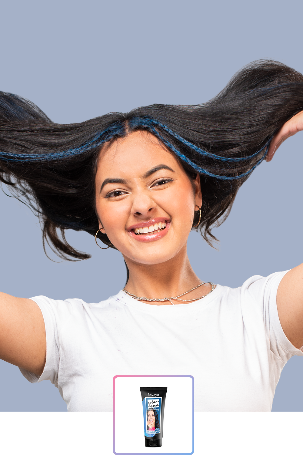 Buy Colorisma Euphoria Blue, Temporary 1-Day 1-Wash Hair Color MakeUp ...