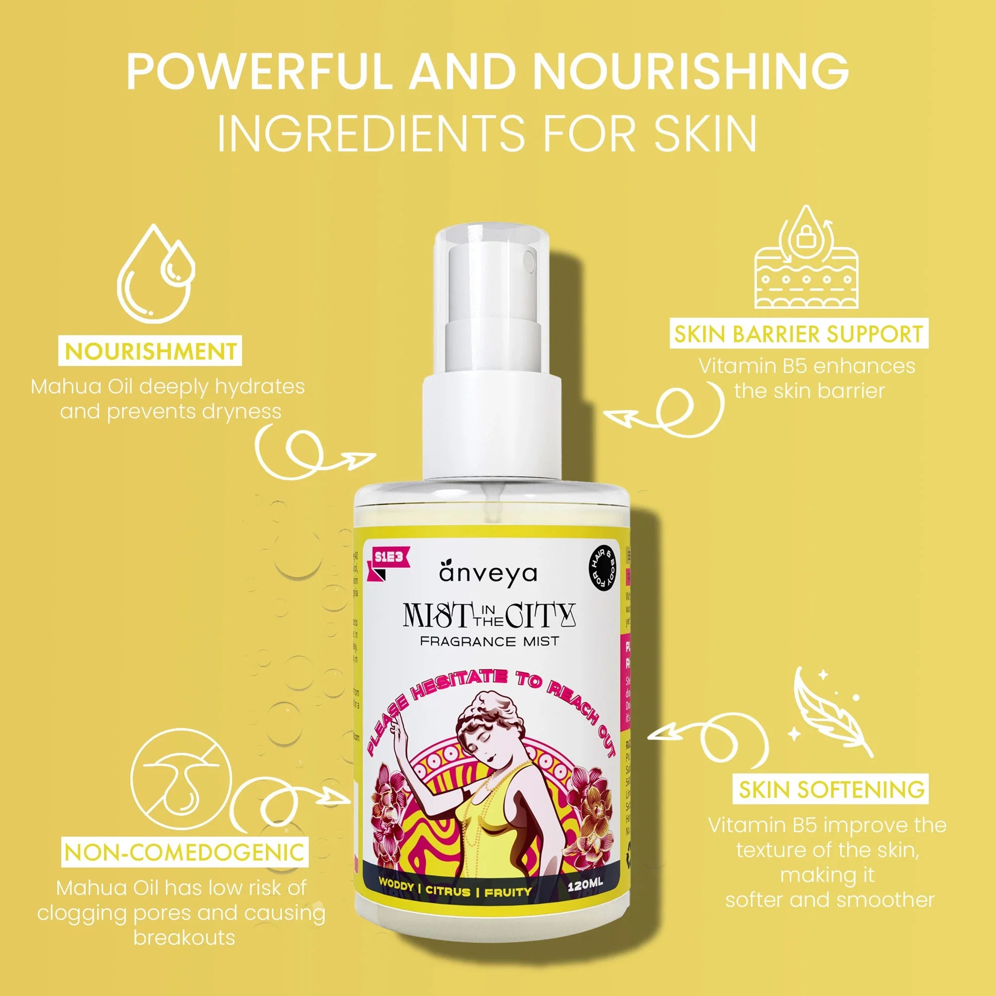 Buy Anveya Slide Into My Dms Mist: A Floral Fresh Woody Fragrance