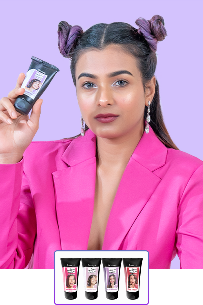 Anveya Colorisma Temporary Hair Color Heart to Hair Kit, 30ml each | S