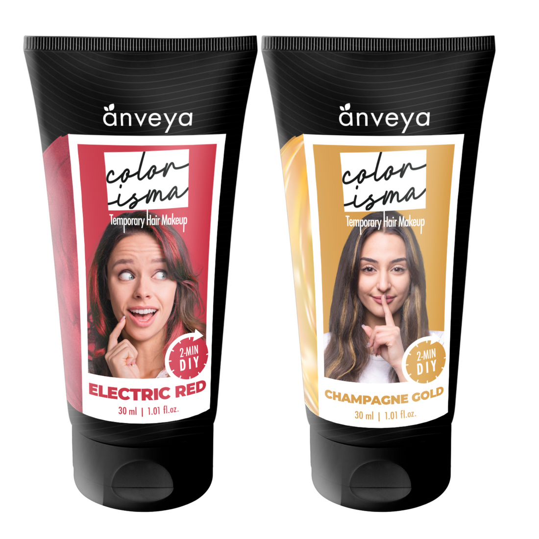 Anveya Colorisma Electric Red and Champagne Gold Temporary Hair Color,